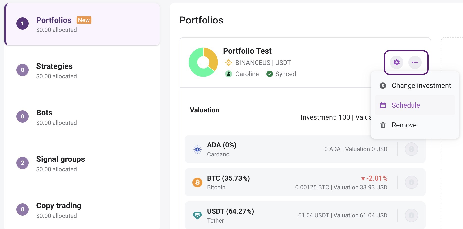 Portfolio management – Anny smart trading